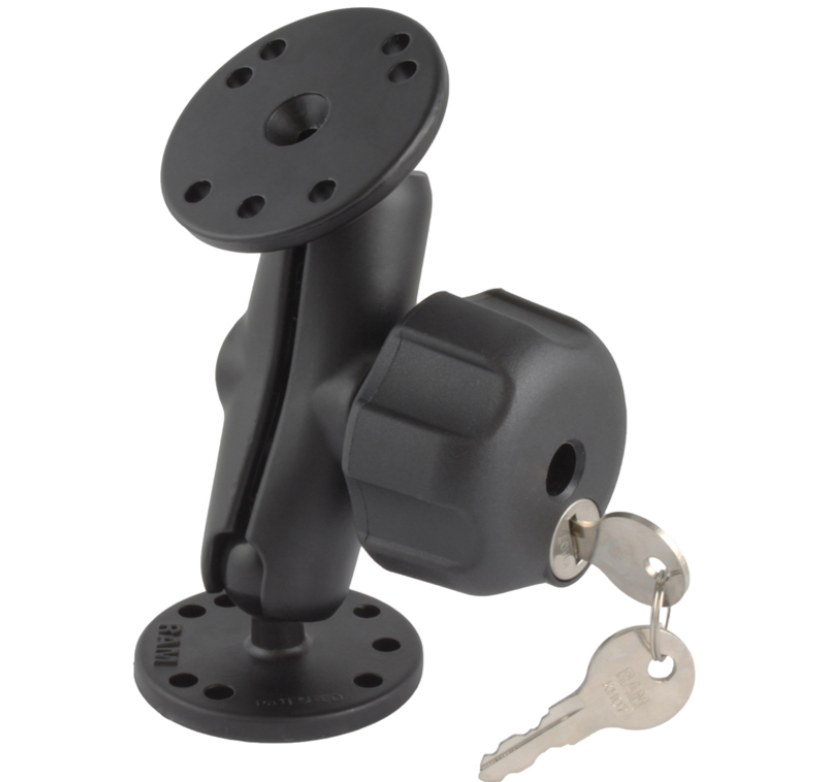 RAM-B-101LU RAM Mounts Double Ball Mount with Key Lock Knob